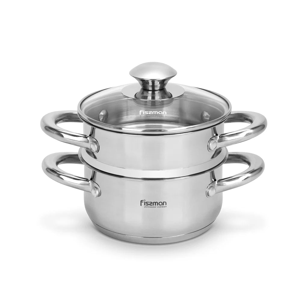 Mini Cooking Pot GULLIVER 14x7cm / 1.1 LTR with Steamer Inser 14x6.5cm ...