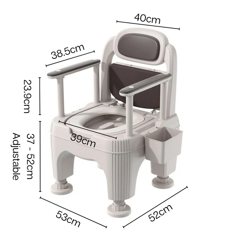 Deluxe Bedside Commode pan Toilet Chair | Green Shop